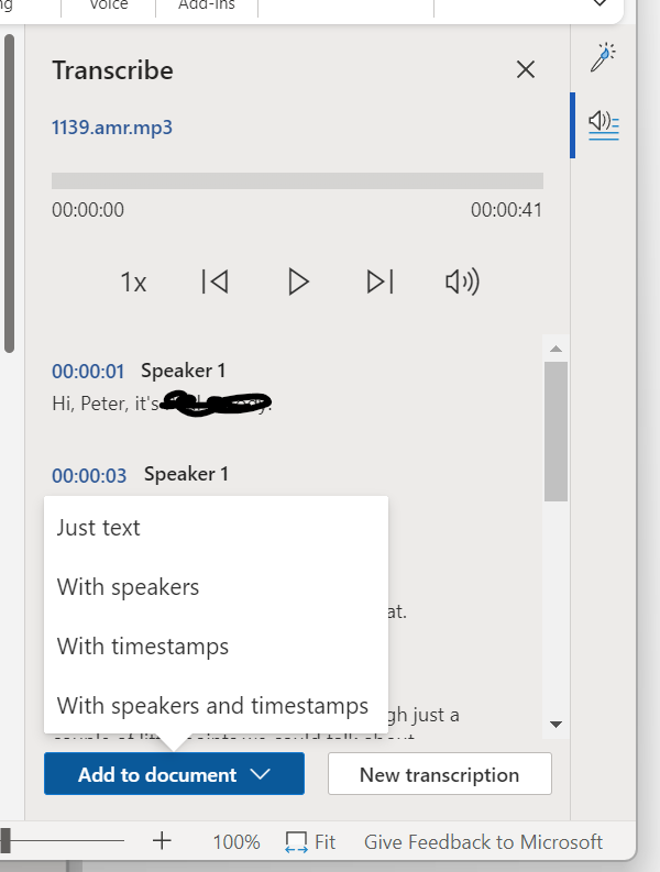 How to transcribe Bell Mobility Voicemail (AMR) using VLC and Word ...